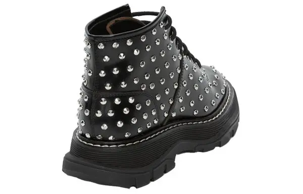 Alexander McQueen Ankle Boots 'black Studd
