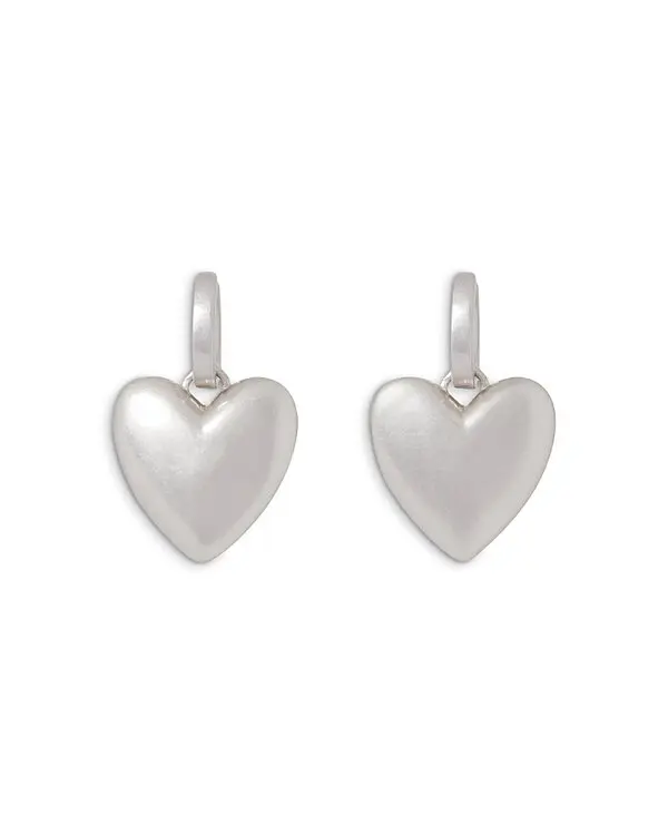ROXANNE ASSOULIN The Token Small Heart Disc Drop Earrings - Silver