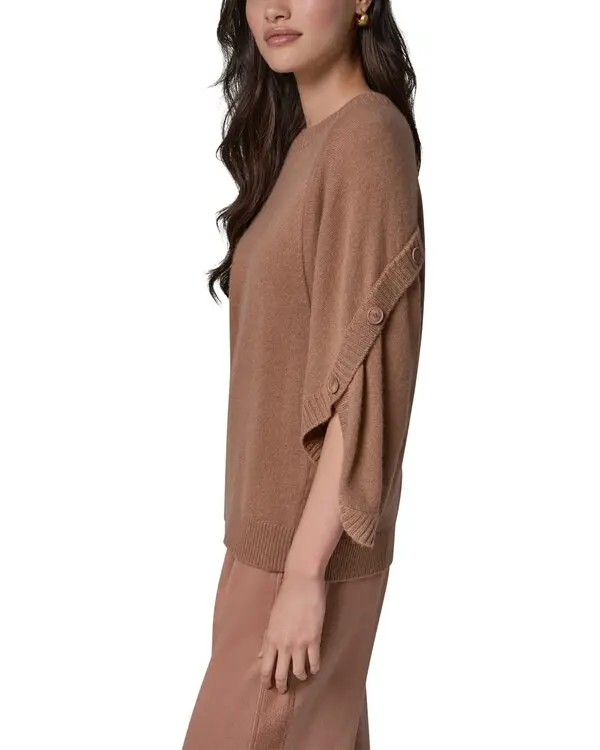 DONNA KARAN WEEKEND Wool & Cashmere Button Detailed Sweater
