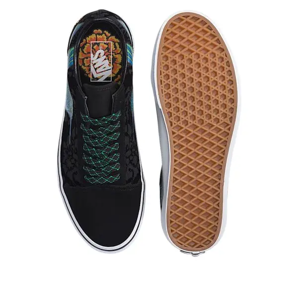VANS Old Skool Dia De Los Muertos 'black Blue Green - Black/blue/green