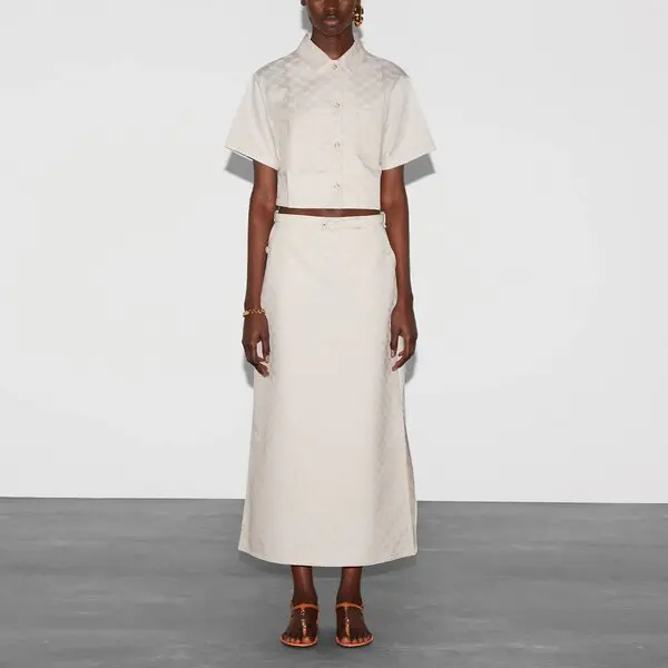 Gucci Gg Cotton Gabardine Shirt