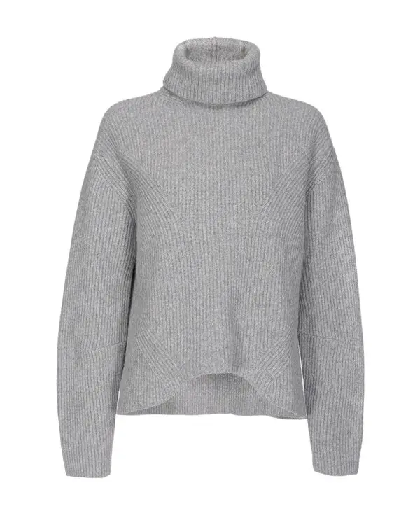 Pinko Ribbed Turtleneck Jumper - Gray