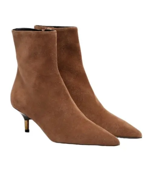 Khaite Bella Suede Ankle Boots