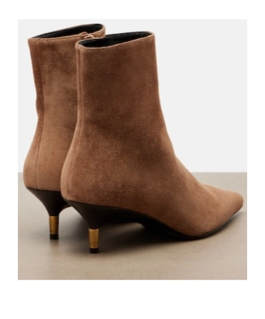 Khaite Bella Suede Ankle Boots