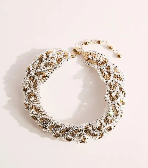 COPPOLA E TOPPO Crystal Foglie Necklace