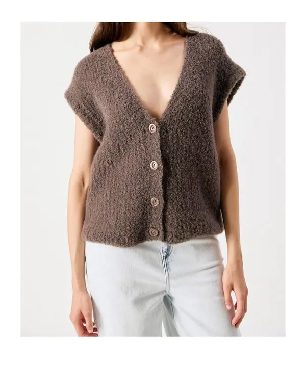 American Vintage Sleeveless Knit Cardigan