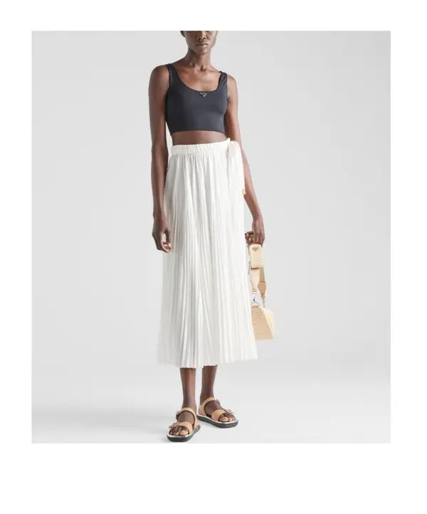 Prada Stretch Jersey Cropped Top