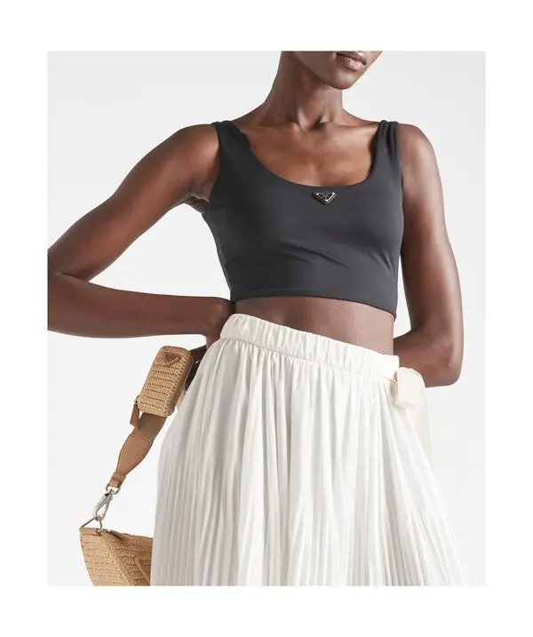 Prada Stretch Jersey Cropped Top