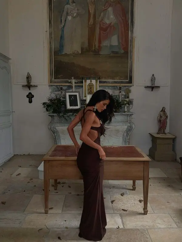 OUTCAST Pria Maxi Dress Chocolate