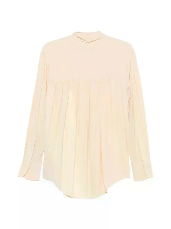 AMI Paris Ascot-tie Pleated Blouse