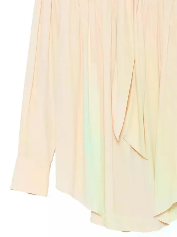 AMI Paris Ascot-tie Pleated Blouse