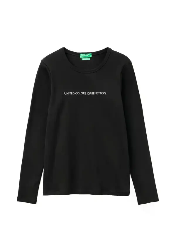 BENETTON Logo-print Long-sleeve T-shirt