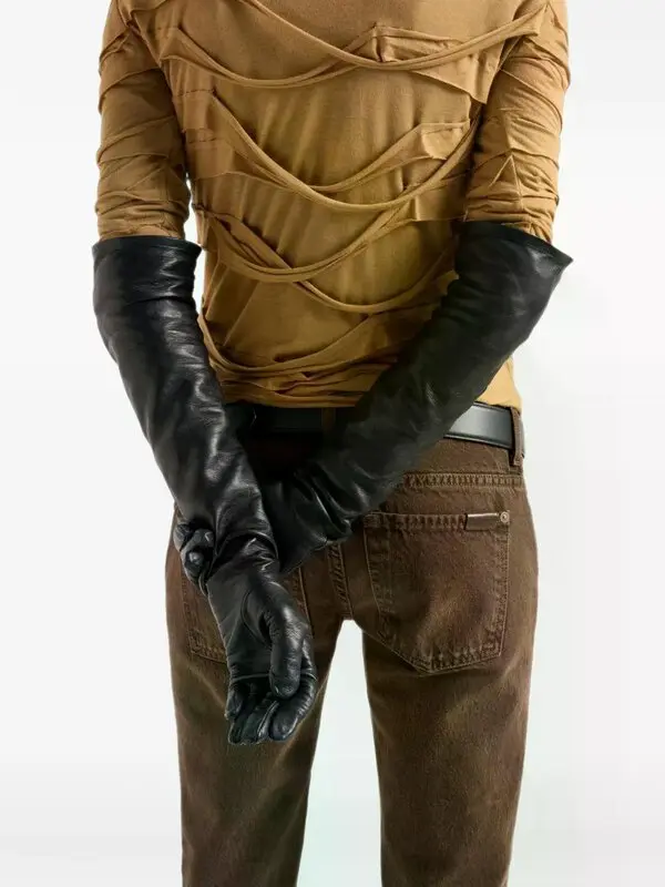 7 For All Mankind Long Faux-leather Gloves