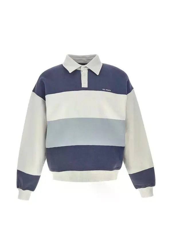 Axel Arigato Anchor Striped Polo Shirt - Blue