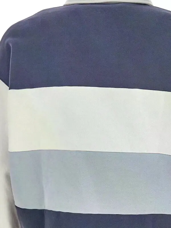 Axel Arigato Anchor Striped Polo Shirt - Blue