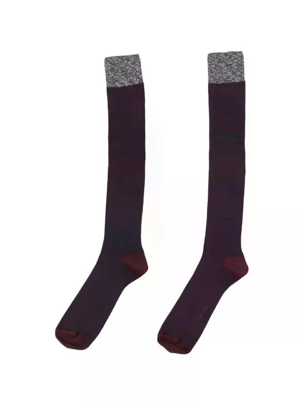 ANT45 Striped Cotton Socks - Blue