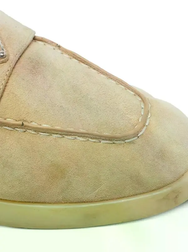 Prada Triangle Suede Mules
