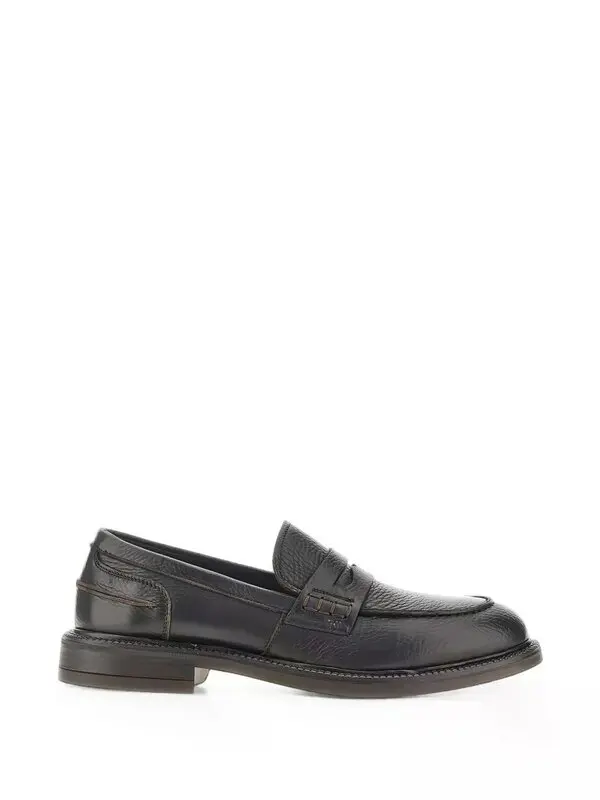CALCE Grained-leather Penny Loafers