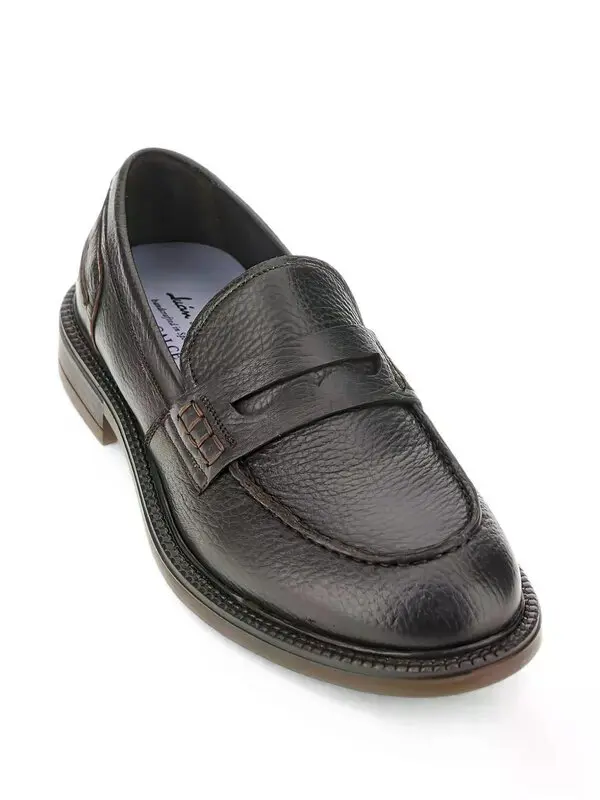 CALCE Grained-leather Penny Loafers