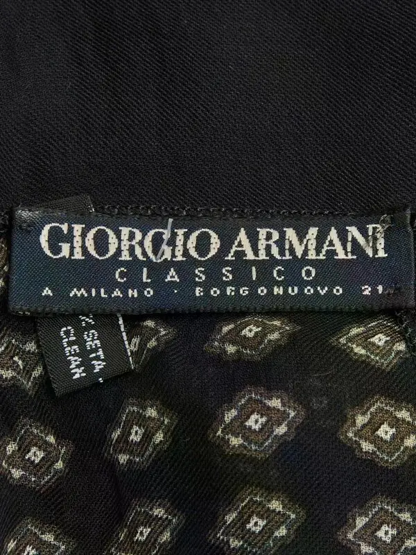 Giorgio Armani Geometric-print Silk Scarf