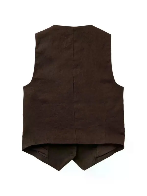 BENETTON Button-up Linen Waistcoat