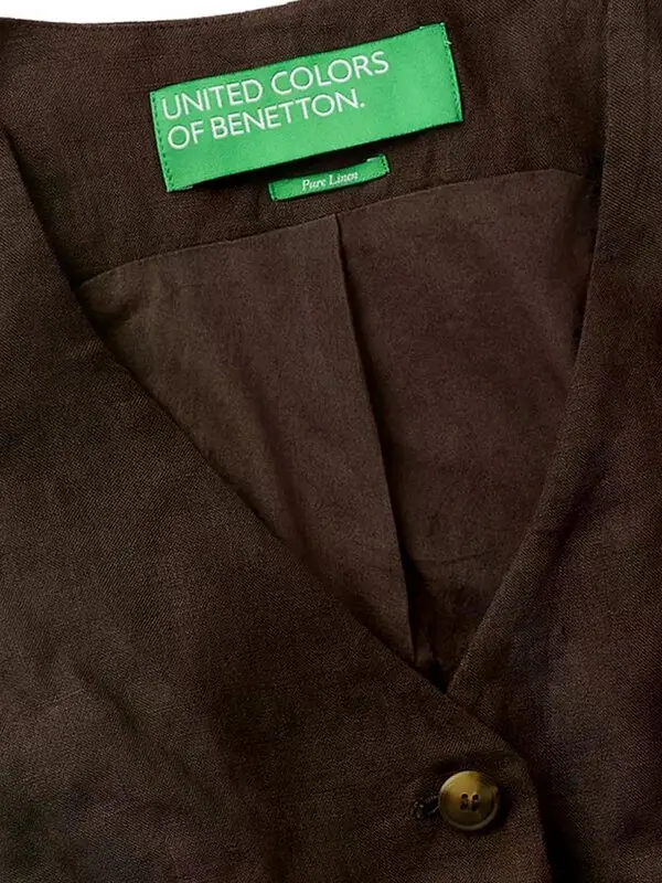 BENETTON Linen Button-up Waistcoat
