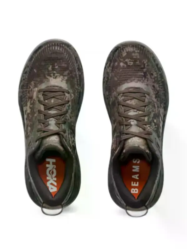 HOKA® X Beams Bondi Camouflage Sneakers - Brown