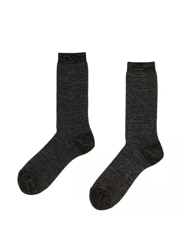 ANT45 Lapua Horizontal-stripe Socks - Grey