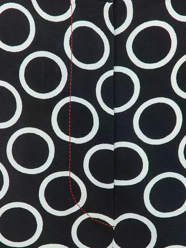 LOUIS VUITTON Circle-print Straight-leg Trousers
