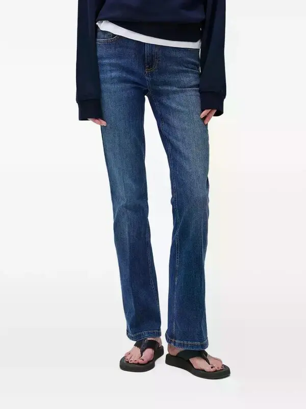 BENETTON Faded-effect Straight-leg Jeans