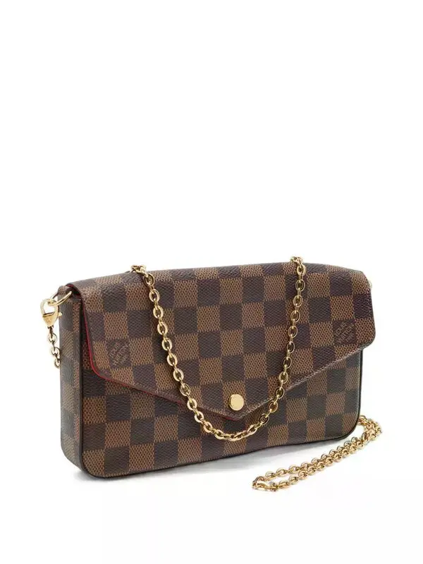 LOUIS VUITTON 2019 Felicie Damier Ebene Clutch Bag