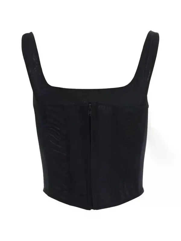 IANIRA MEDA Bead-embellished Curved-hem Top