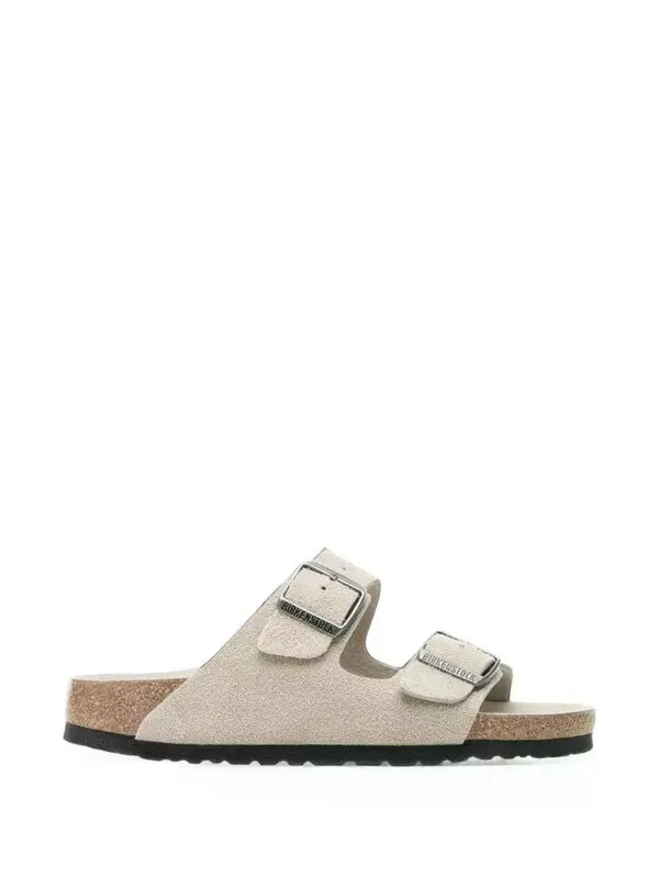 BIRKENSTOCK Arizona Suede Slippers - White