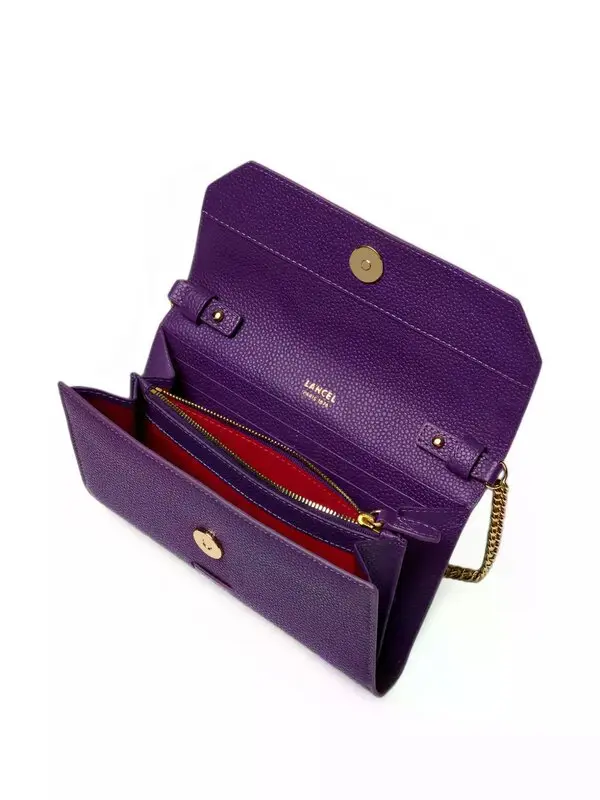 LANCEL Ninon Grained-leather Envelope Mini Bag