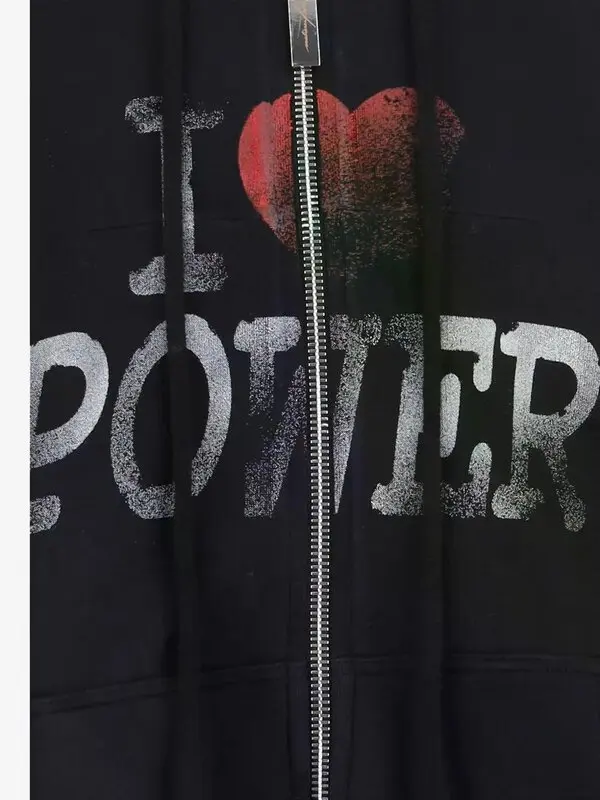 Matieres Fecales Graphic-print Zip-up Hoodie