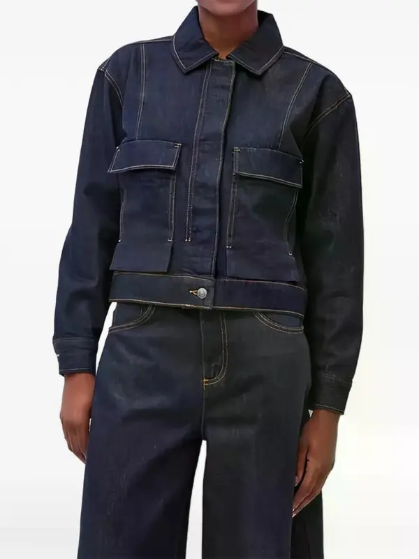 BENETTON Denim Jacket With Contrast Stitching