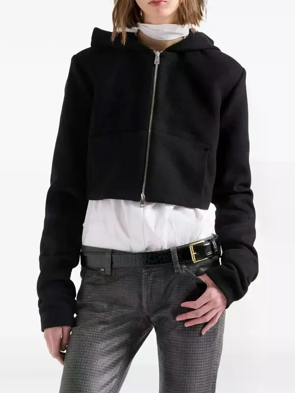 7 For All Mankind Cropped Hoodie
