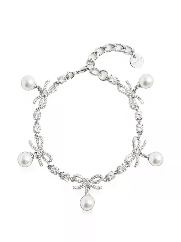 SELF-PORTRAIT Bow-detail Bracelet - Silver