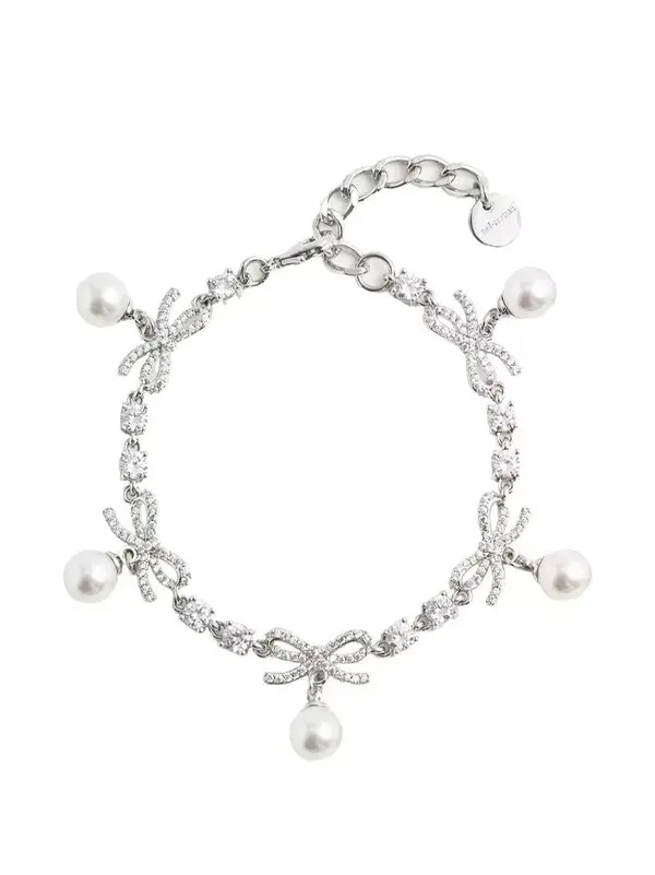 SELF-PORTRAIT Bow Detail Charm Bracelet - Silver