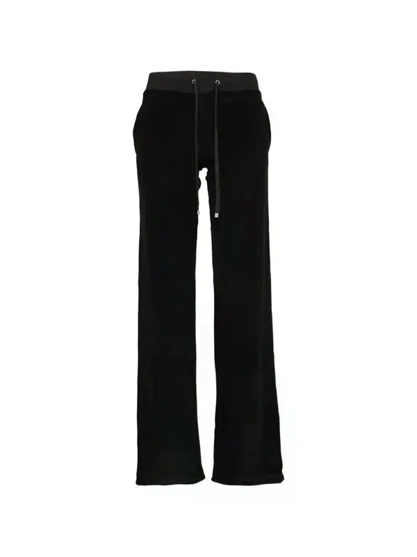 604SERVICE Velvet Cross-charm Track Pants