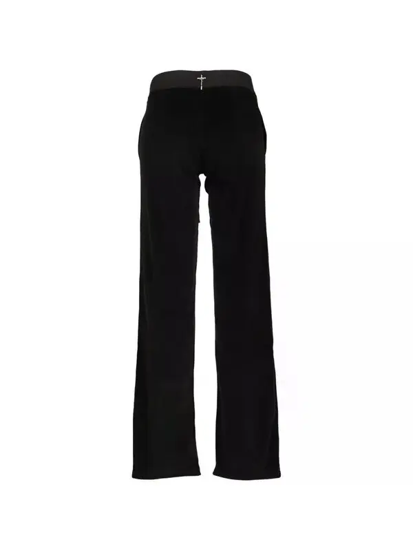 604SERVICE Velvet Cross-charm Track Pants
