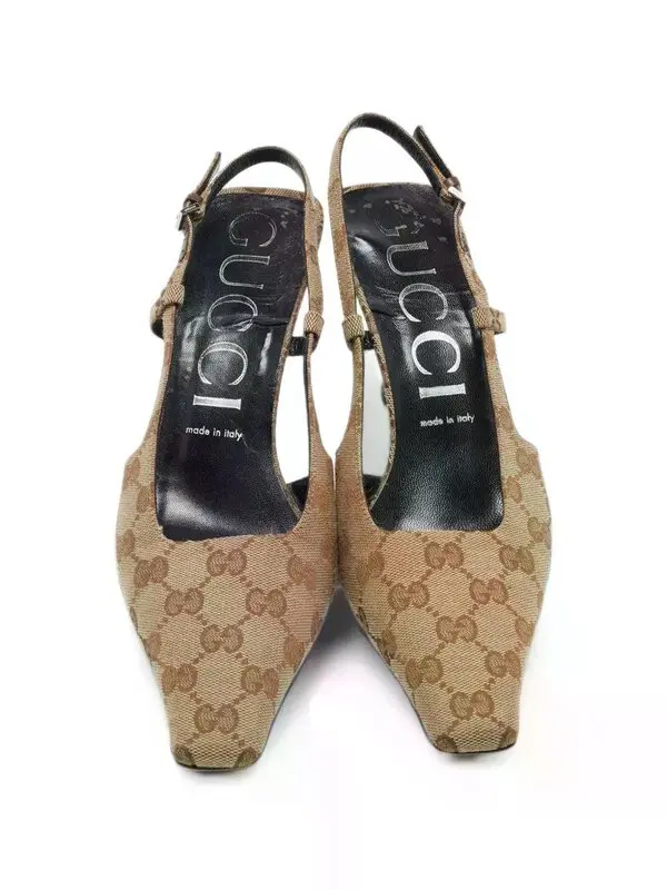 Gucci Gg Monogram Square-toe Heeled Pumps