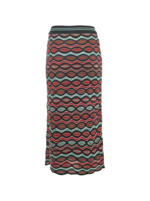Missoni Wave-pattern Knitted Midi Skirt