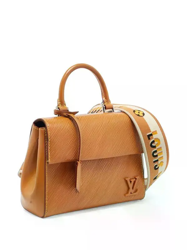 LOUIS VUITTON Mini Cluny Epi Leather Shoulder Bag With Monogram Strap