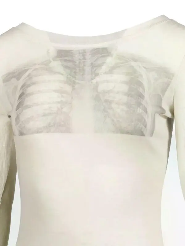 604SERVICE Ribcage Print Long Sleeve T-shirt