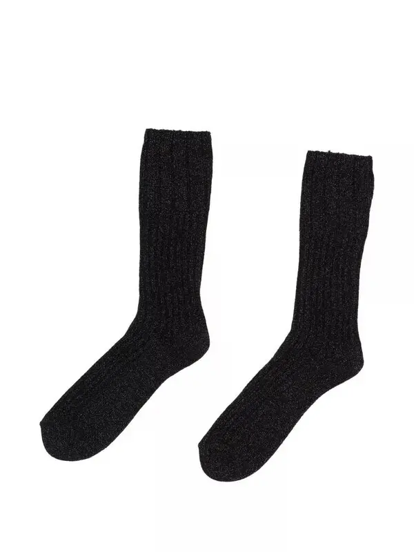 ANT45 Barcellona Ribbed Socks - Black