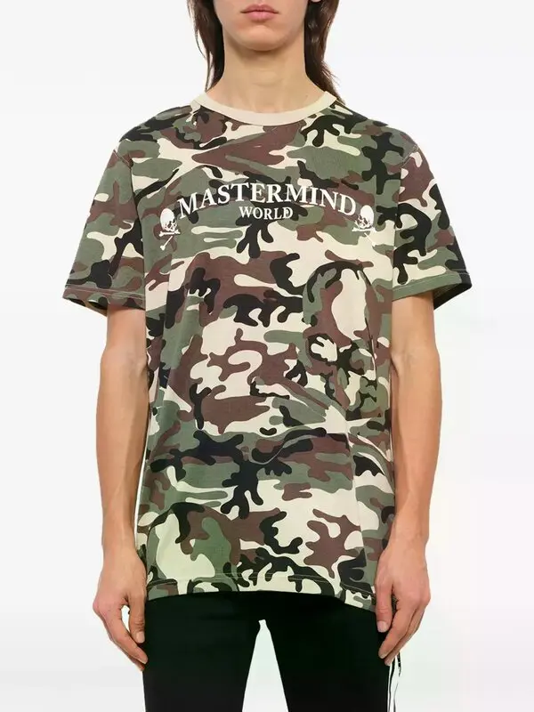 MASTERMIND WORLD Camouflage-print Logo-print T-shirt
