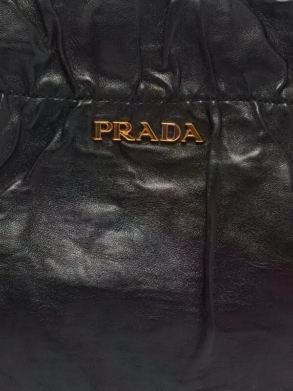 Prada Large Bow Leather Clutch Bag
