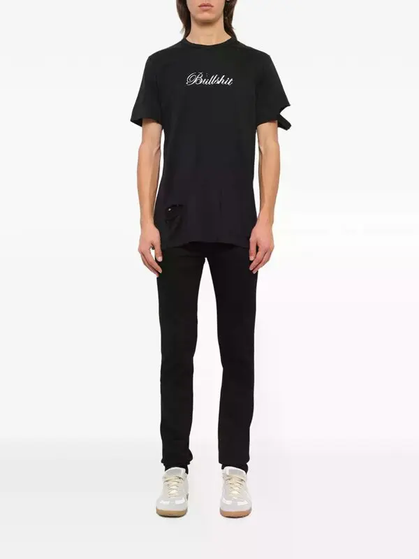 MASTERMIND WORLD Distressed Logo-print T-shirt