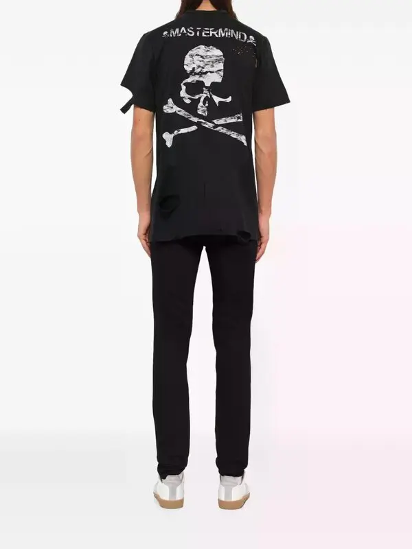 MASTERMIND WORLD Distressed Logo-print T-shirt